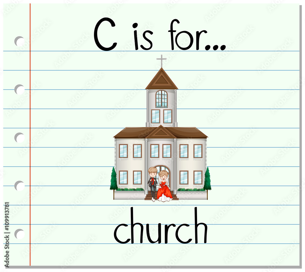 Alphabet C is for church Stock Vector | Adobe Stock