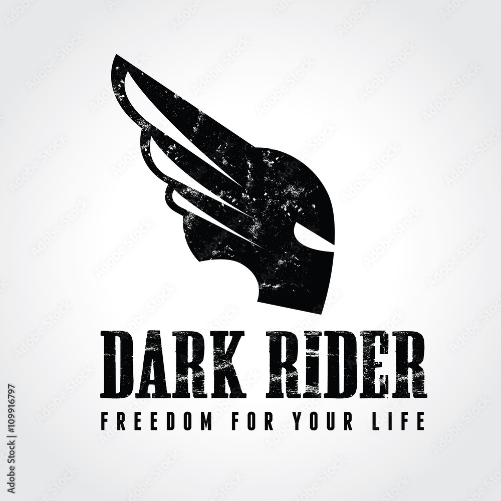 Dark Rider logo. Automotive logo, helmet logo, skull logo design ...