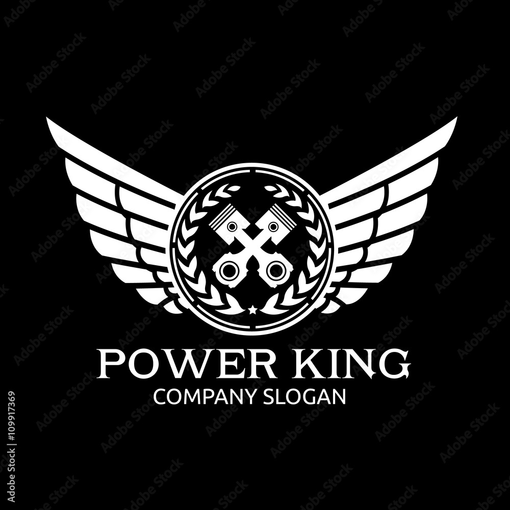 Power king logo.car and automotive logo,car services logo.vector logo ...