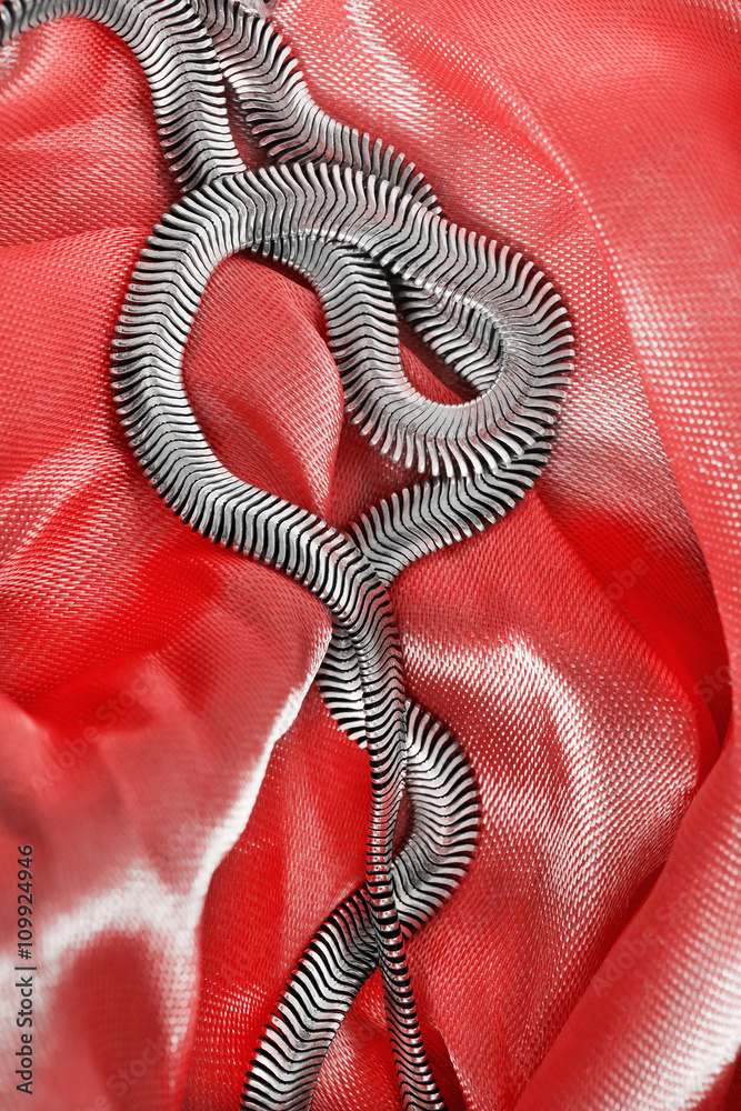 Chain on silk Stock Photo | Adobe Stock