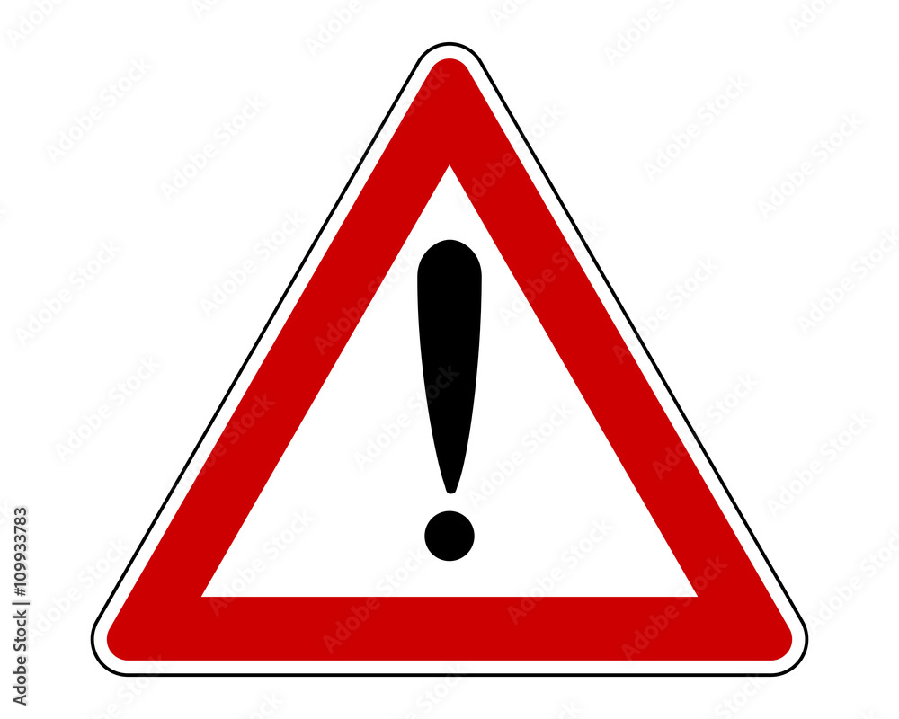 Warnschild mit Ausrufezeichen und Zusatzinformation Stock Vector ...