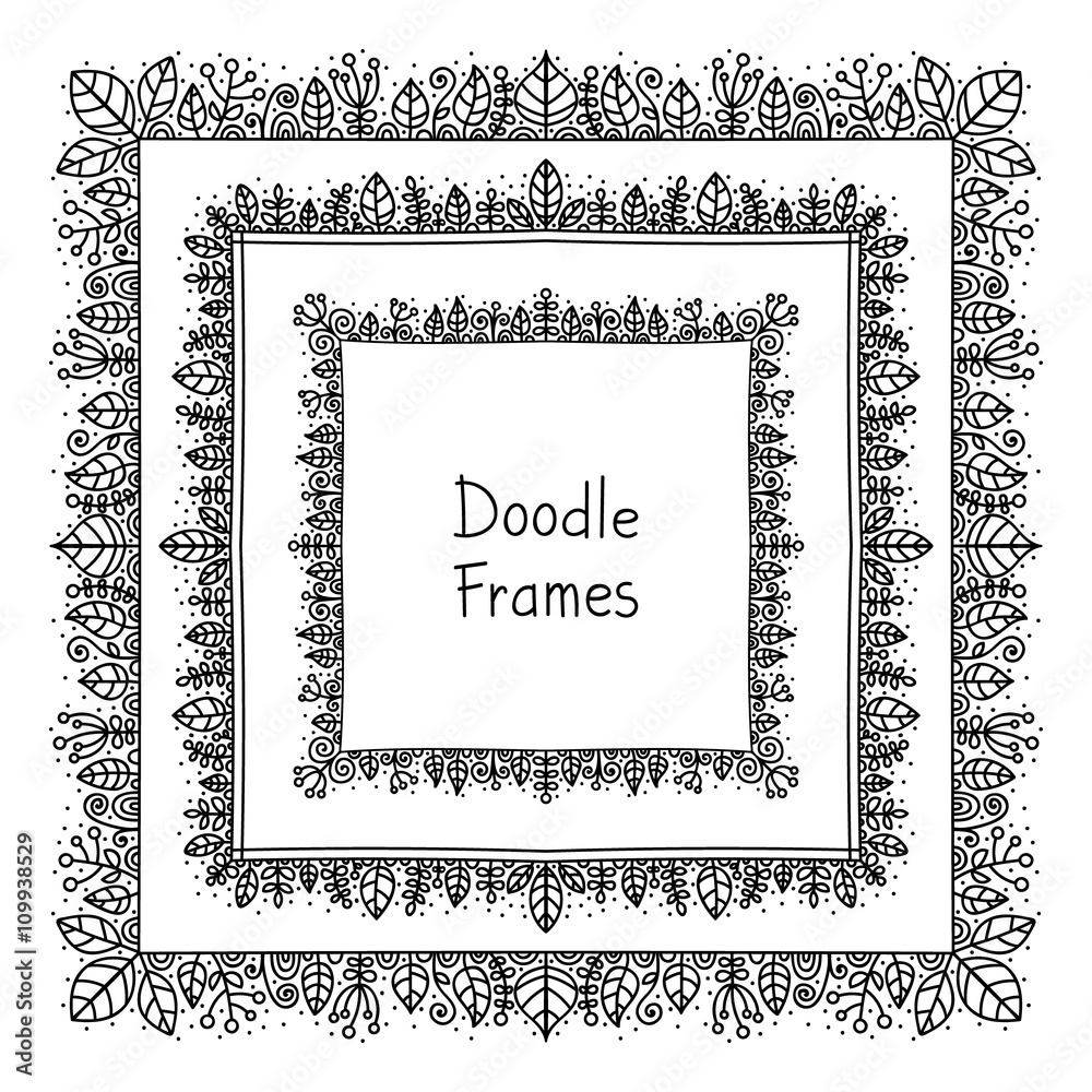 Black And White Doodle Frames