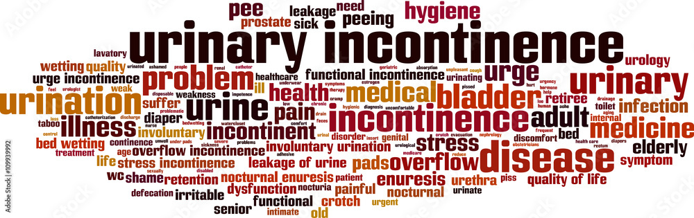 Urinary incontinence word cloud concept. Vector illustration Stock ...