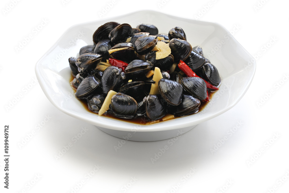 Fotka „freshwater clam ceviche, marinated river clam, pickled asian ...