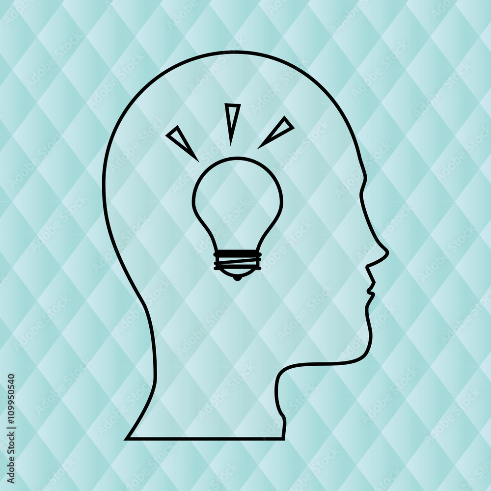 person thinking design Stock Vector | Adobe Stock