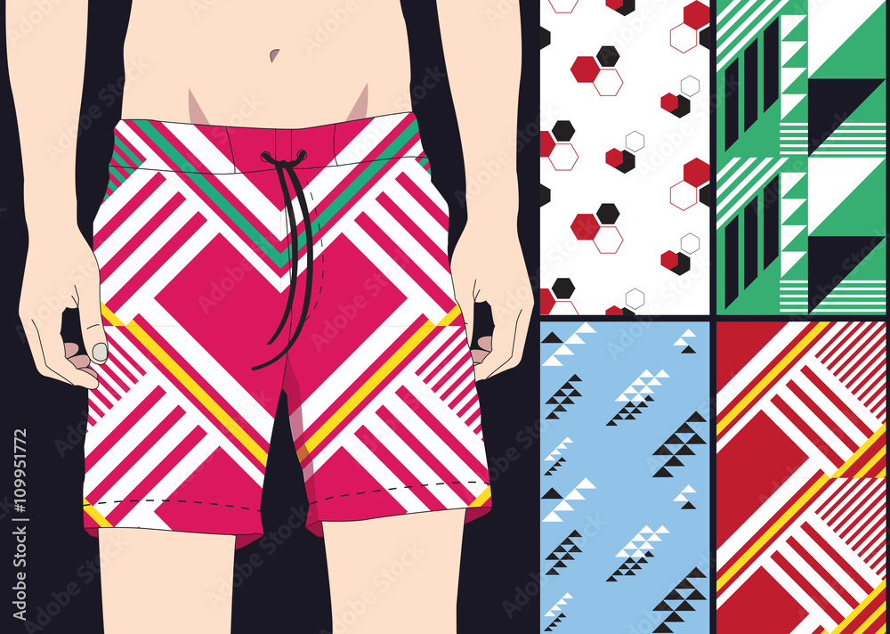 Geometric ethnic pattern design for background,wallpaper,clothing and ...