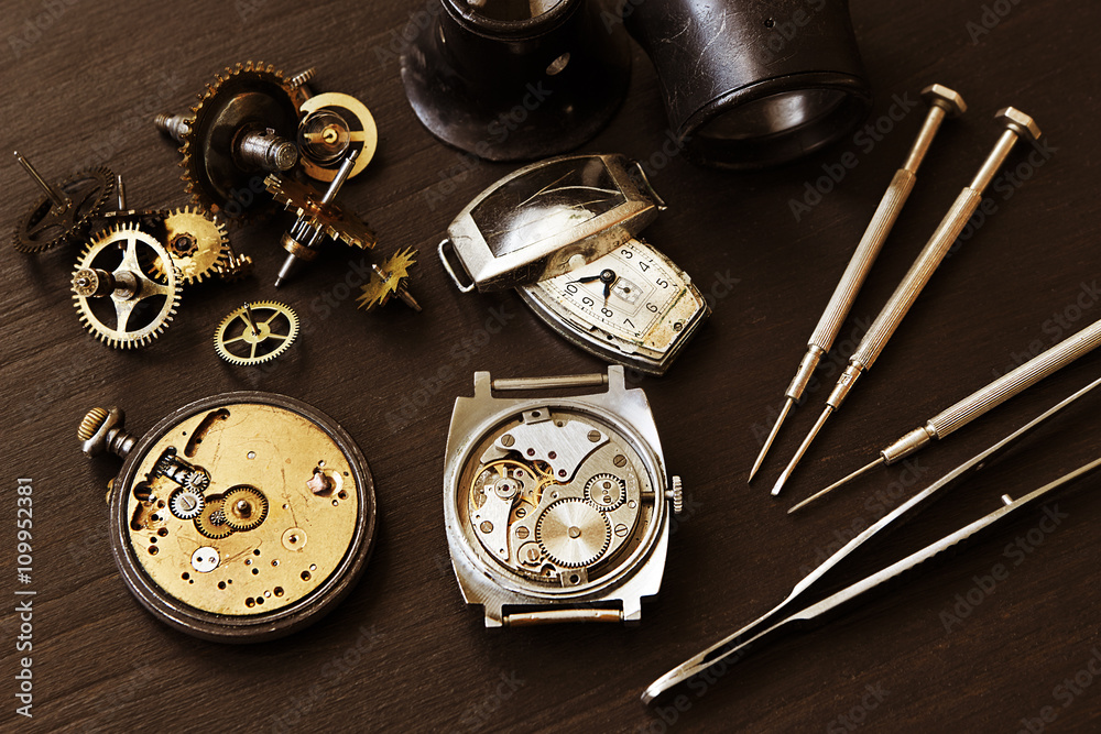 Time and watch parts Stock Photo | Adobe Stock