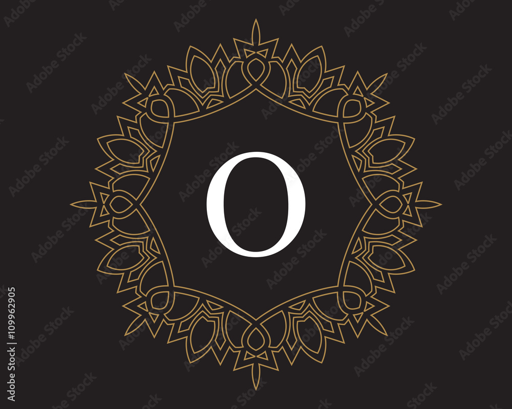 O Monogram Vintage Classic Letter Logo for Luxury Business Stock Vector ...