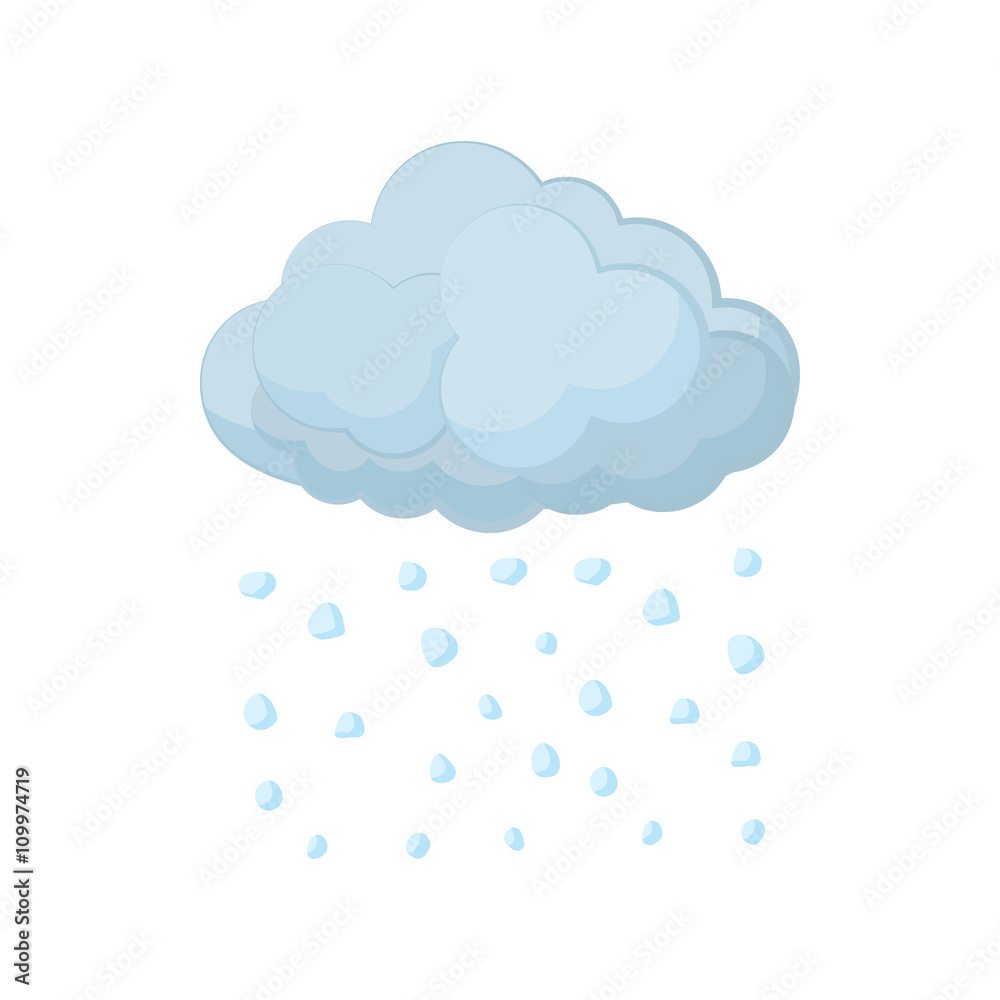 Cloud and hail icon, cartoon style Stock Vector | Adobe Stock