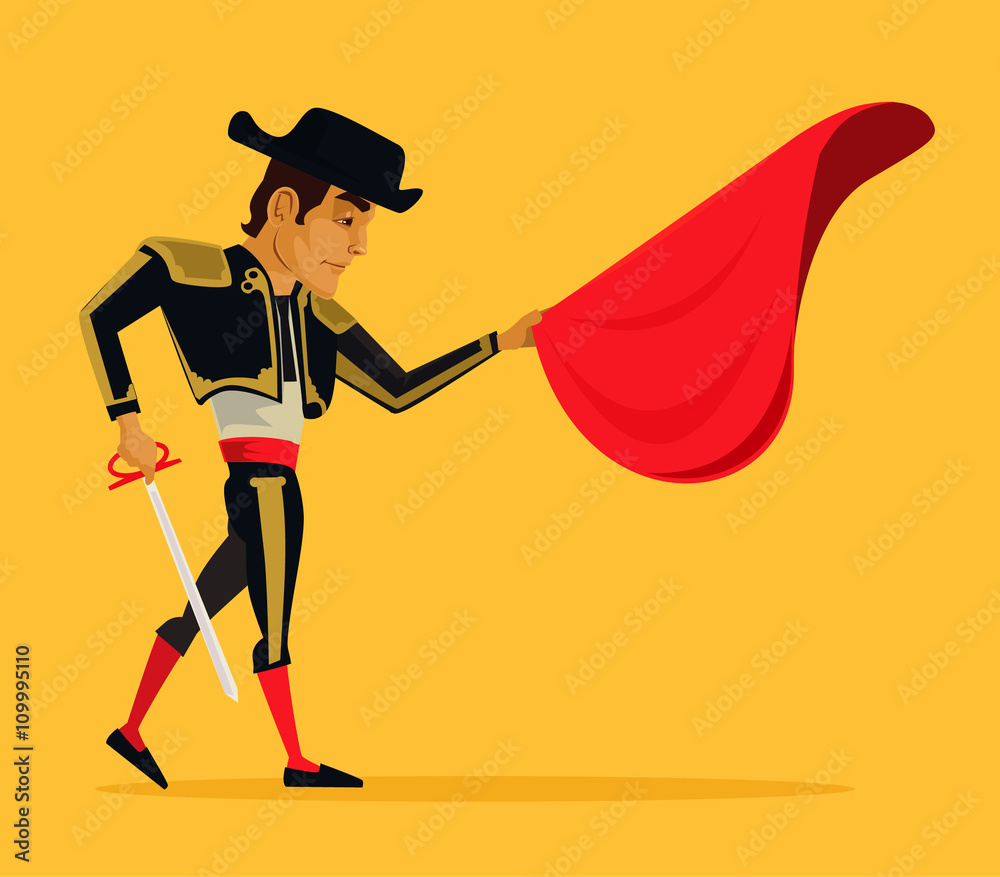 Matador vector flat cartoon illustration Stock Vector | Adobe Stock