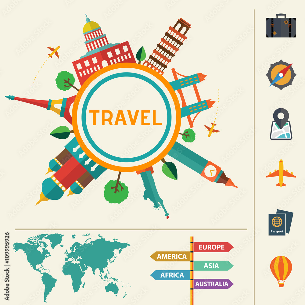 Infographic Icons Travel