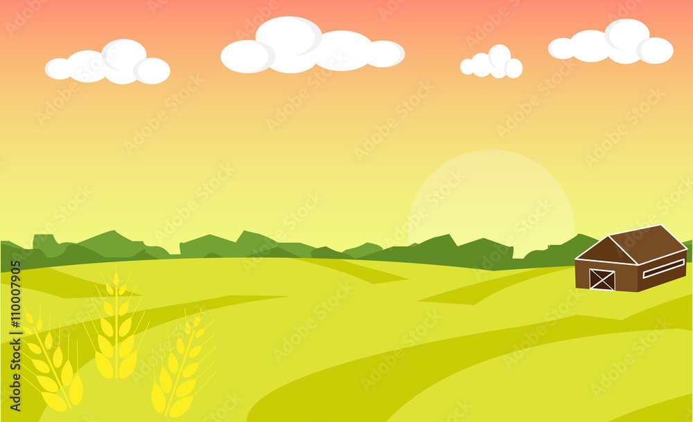 Farm Vector Background