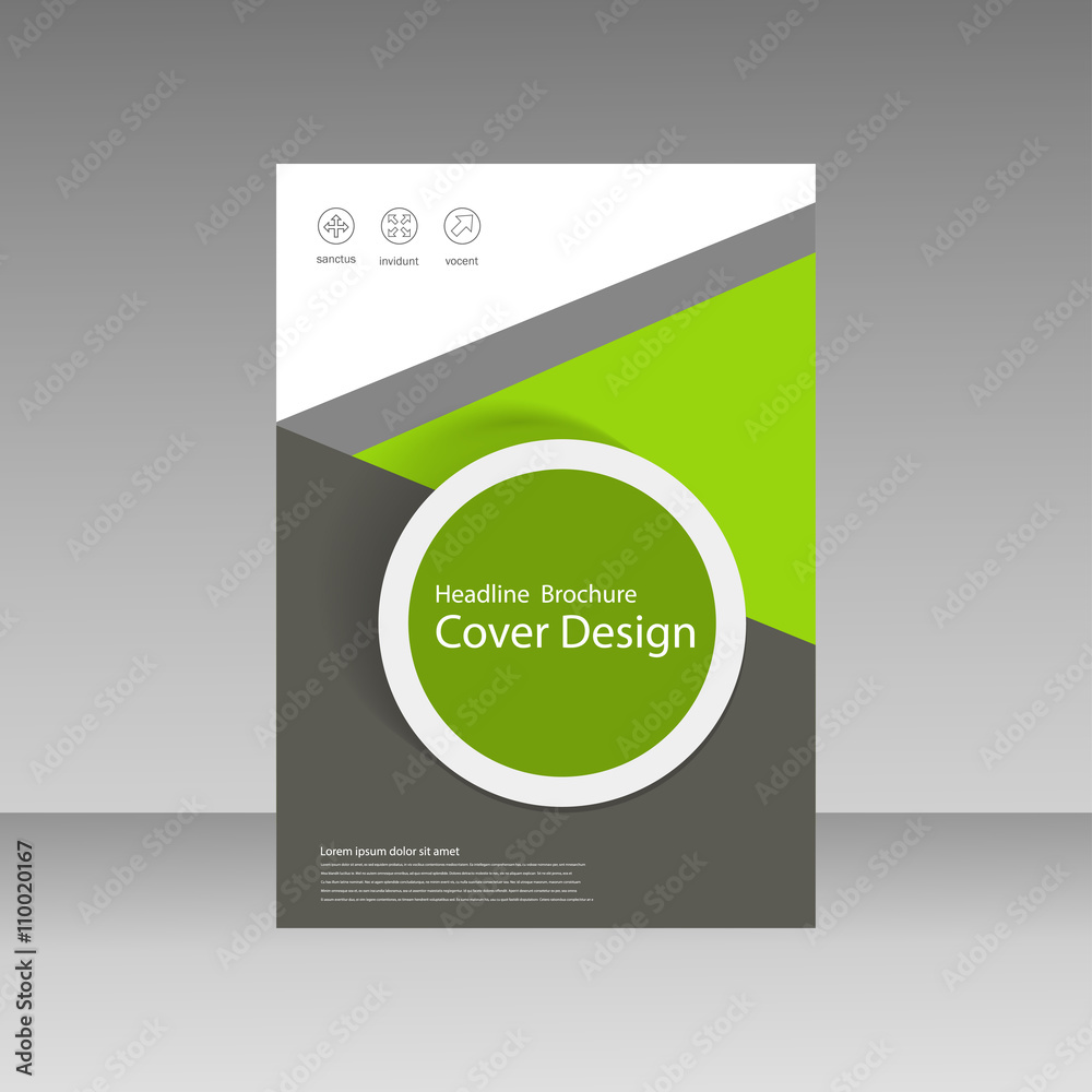Abstract brochure design template. flyer design, book, print design ...