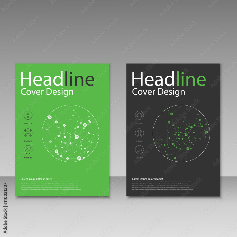 Science vector background. Modern vector templates for brochure, flyer ...