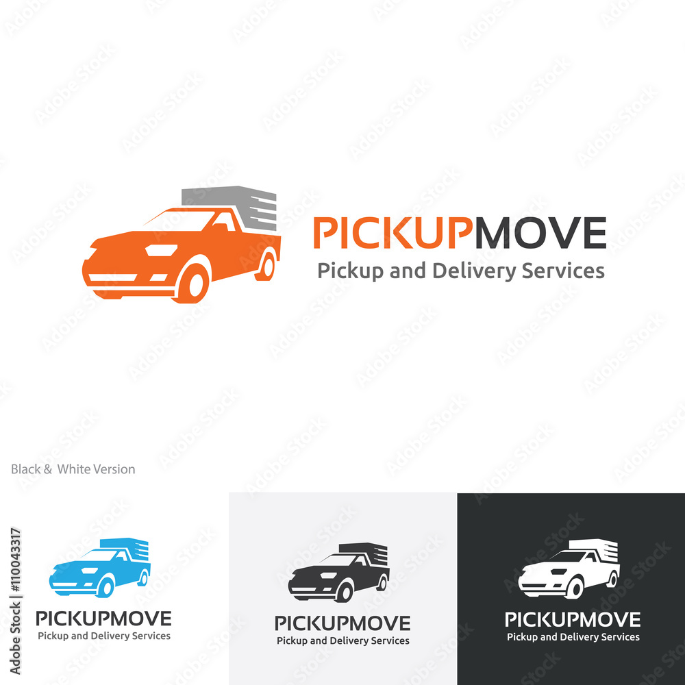 Pickup logo,transport logo,vector logo template. Stock Vector | Adobe Stock
