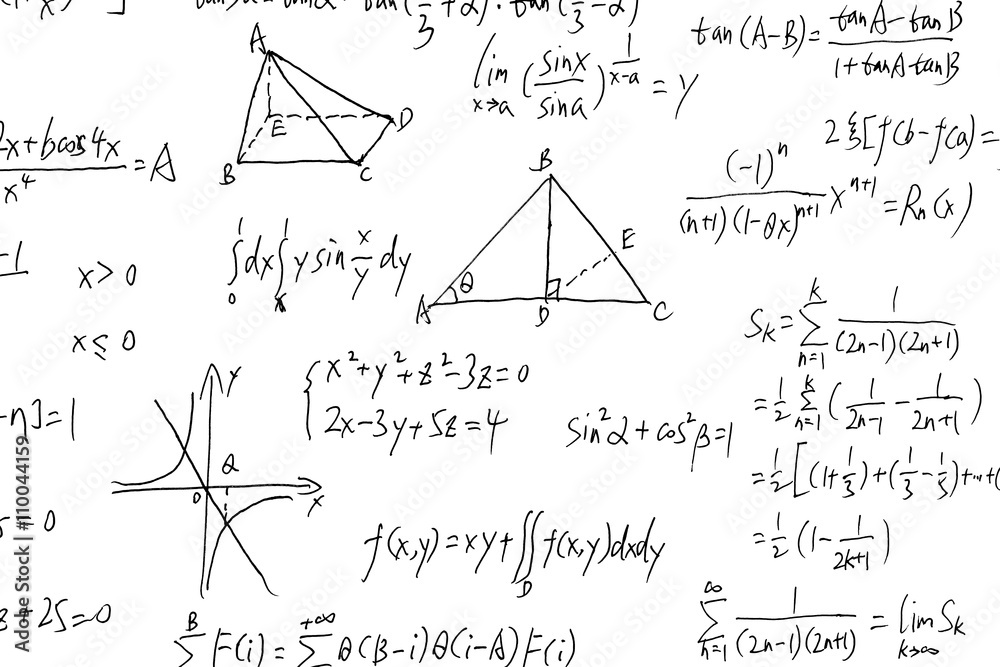 Complex Math Formulas Stock Photo | Adobe Stock