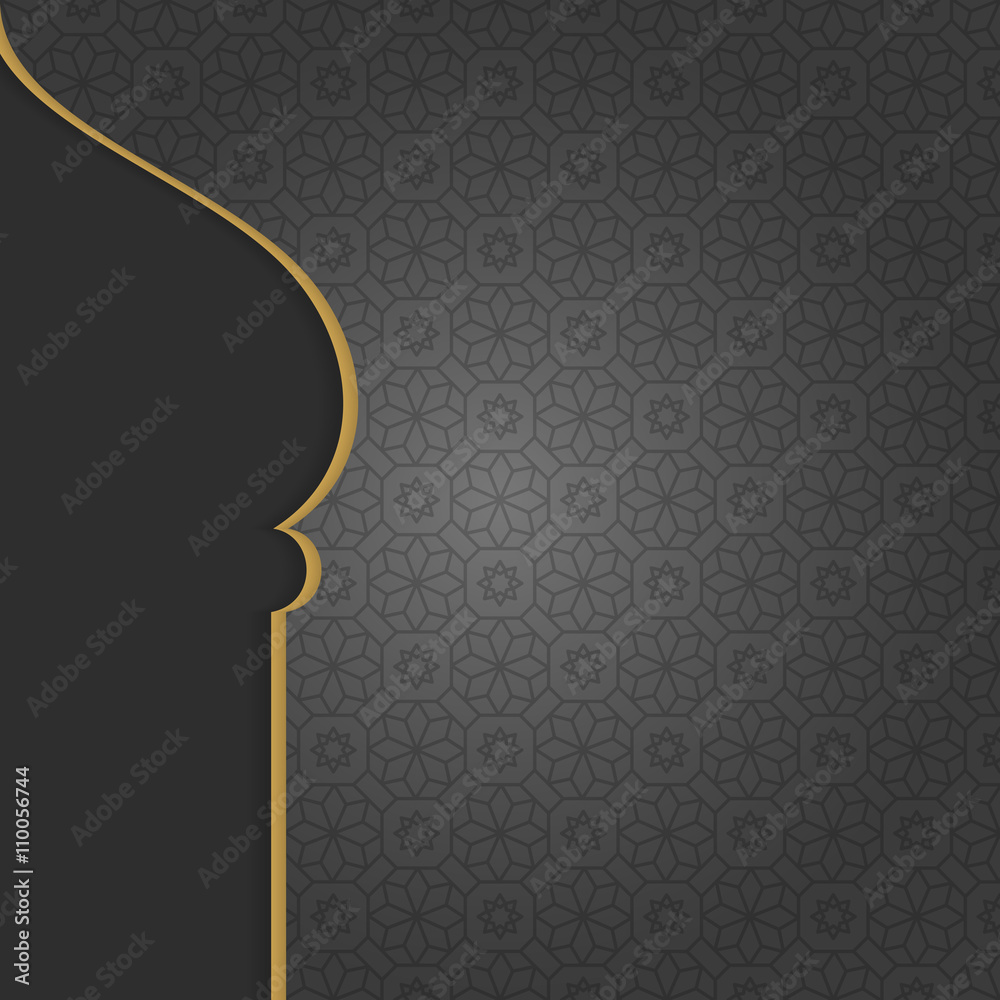 Black Arabian Islamic background Stock Vector | Adobe Stock
