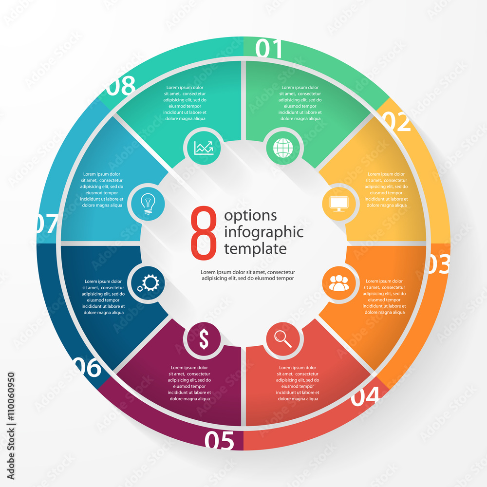 Vector business pie chart template for graphs, charts, diagrams ...