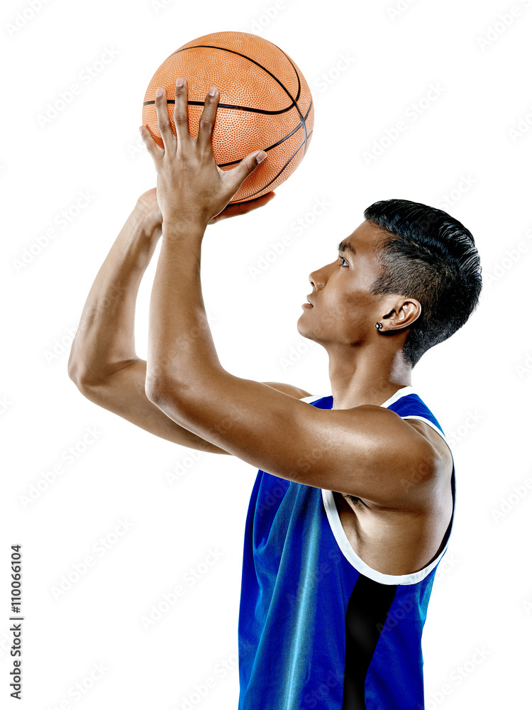 basketball player man Isolated Stock Photo | Adobe Stock