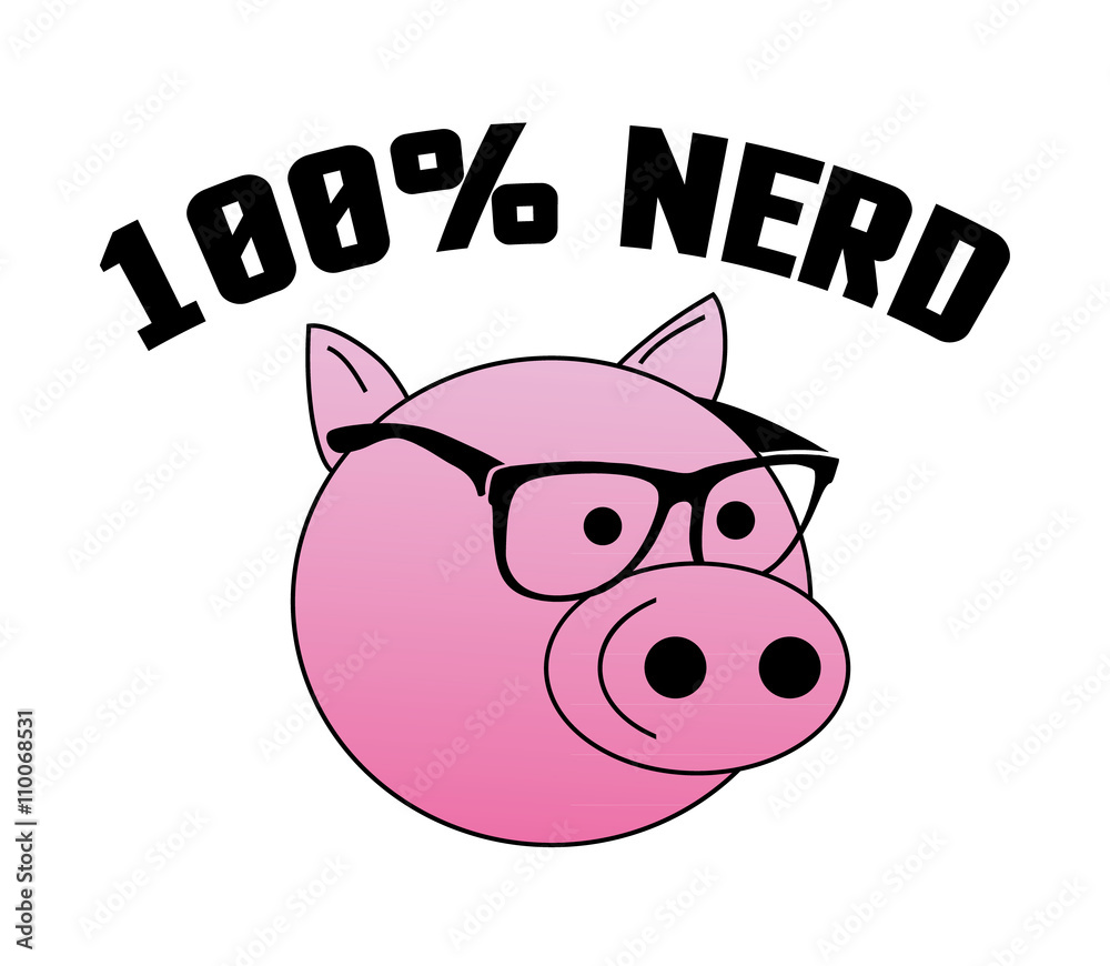 Vetor do Stock: 100% Nerd | Adobe Stock