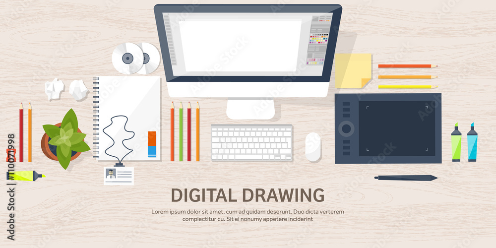 Graphic web design. Drawing and painting. Development. Illustration ...