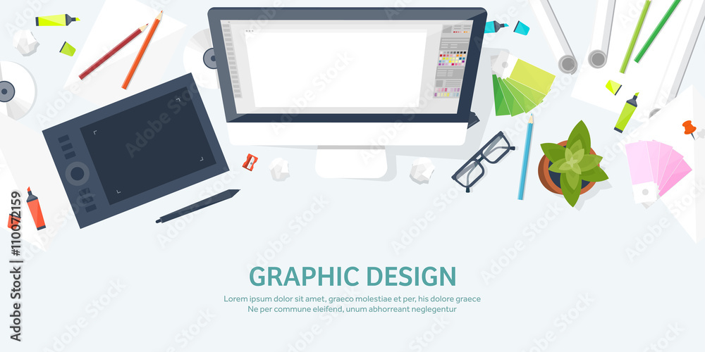 Graphic web design. Drawing and painting. Development. Illustration ...