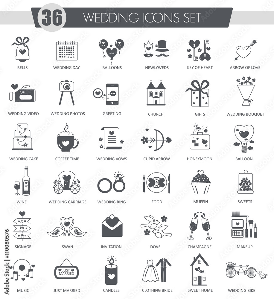 Vector Party black icon set. Dark grey classic icon design for web ...