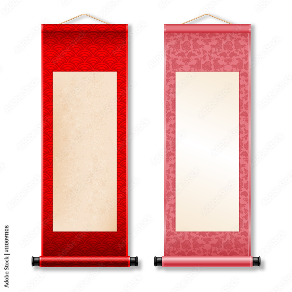 Japanese scroll Stock Vector | Adobe Stock