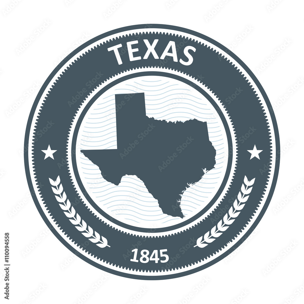 Texas stamp with state map silhouette Stock Vector | Adobe Stock