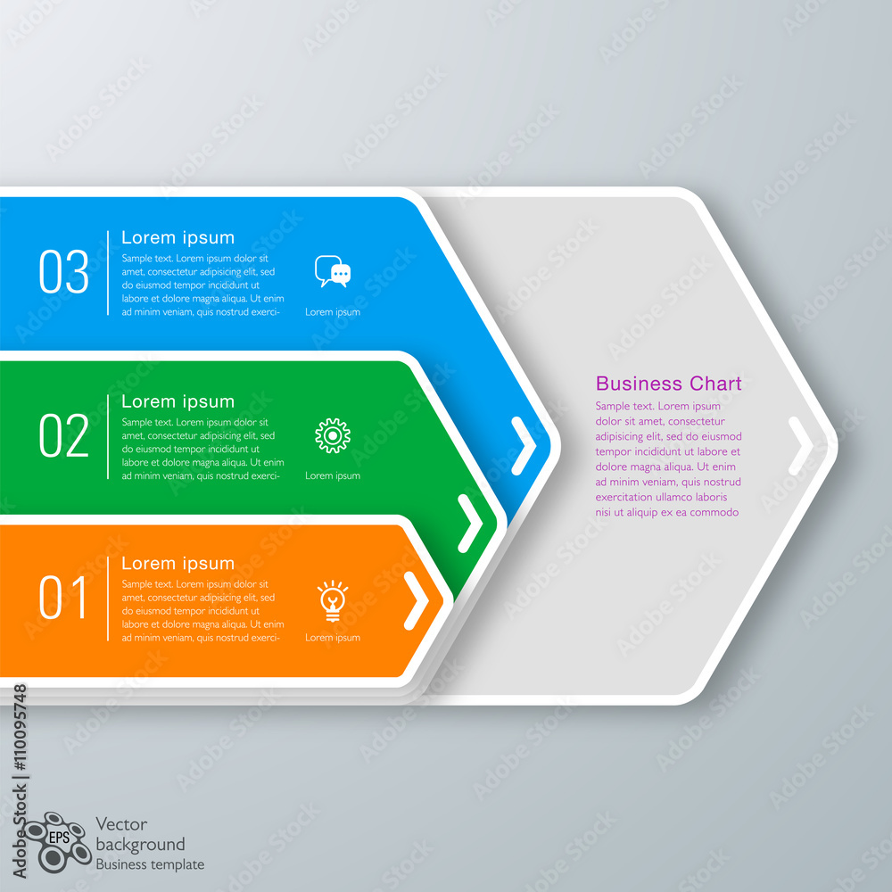 Infographics Vector Background 3-Step Process Stock Vector | Adobe Stock