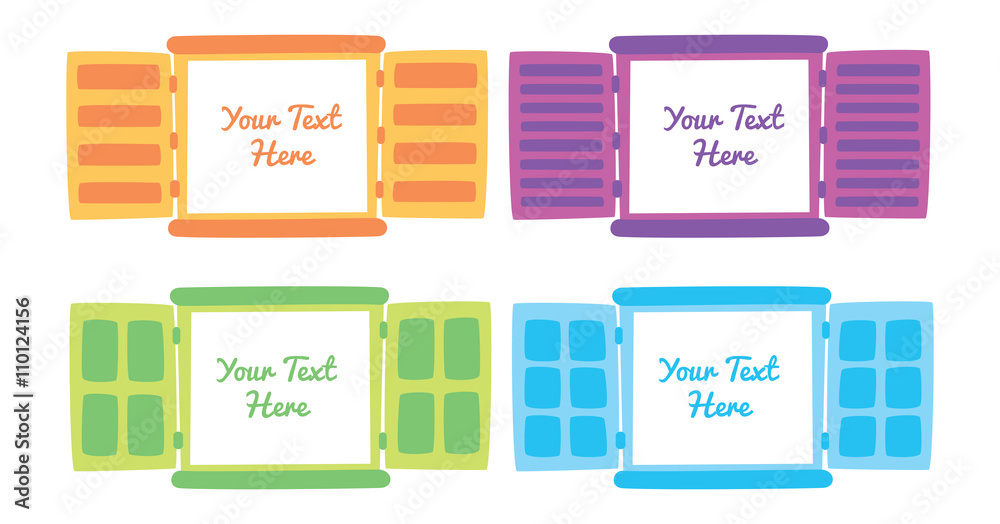 cartoon window with copy space Stock Vector | Adobe Stock