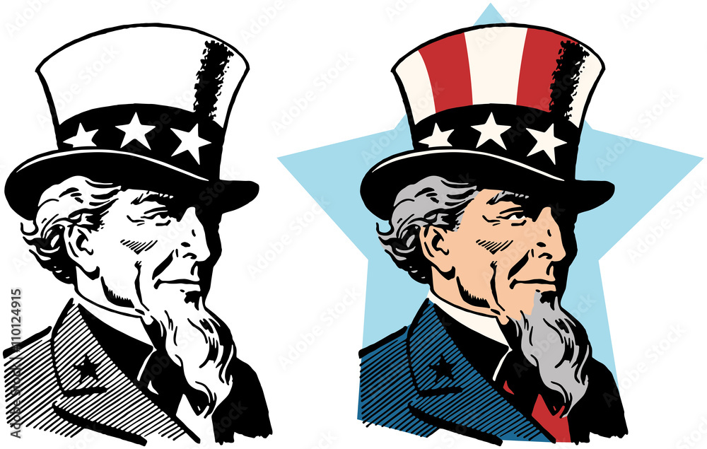 American Uncle Sam Stock Vector | Adobe Stock