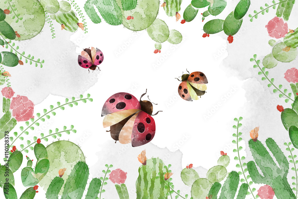 Creative Illustration and Innovative Art: Insect Ladybug, Flower and ...