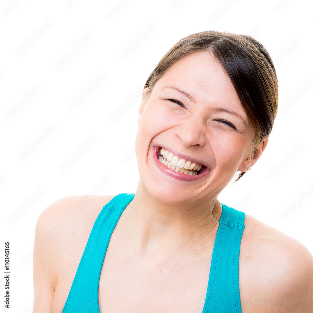 lachende frau Stock-Foto | Adobe Stock