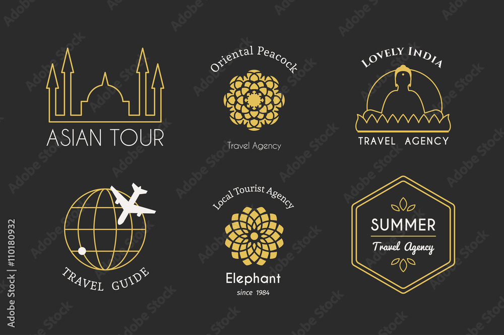 Vector asian logo templates Stock Vector | Adobe Stock