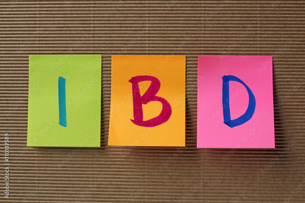 IBD (Inflammatory Bowel Disease) acronym on colorful sticky note Stock ...