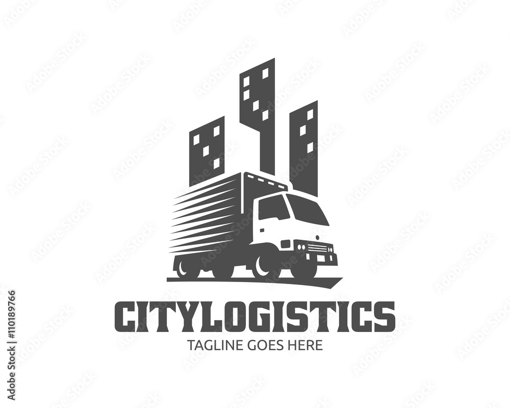 Truck Logo, cargo logo, delivery cargo trucks, Logistic logo Stock ...