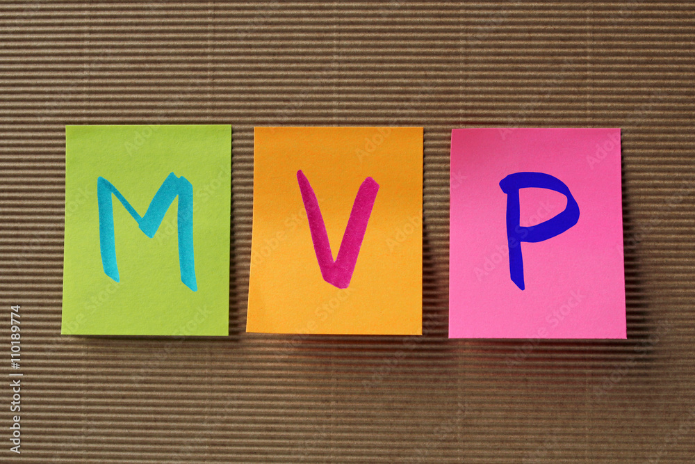 MVP (Mitral Valve Prolapse) acronym on colorful sticky notes Stock ...