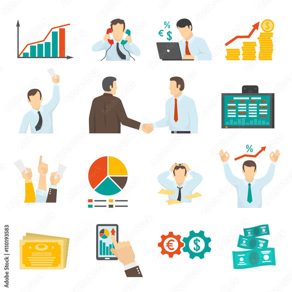 Vecteur Stock Stock Market Set | Adobe Stock