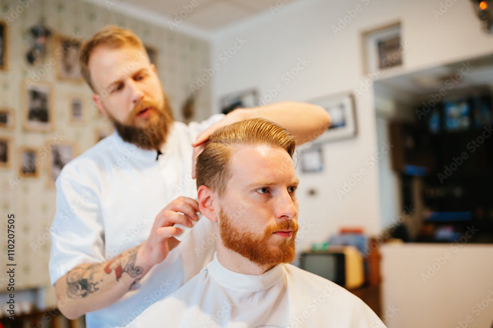 Combing of hair and styling Stock Photo | Adobe Stock