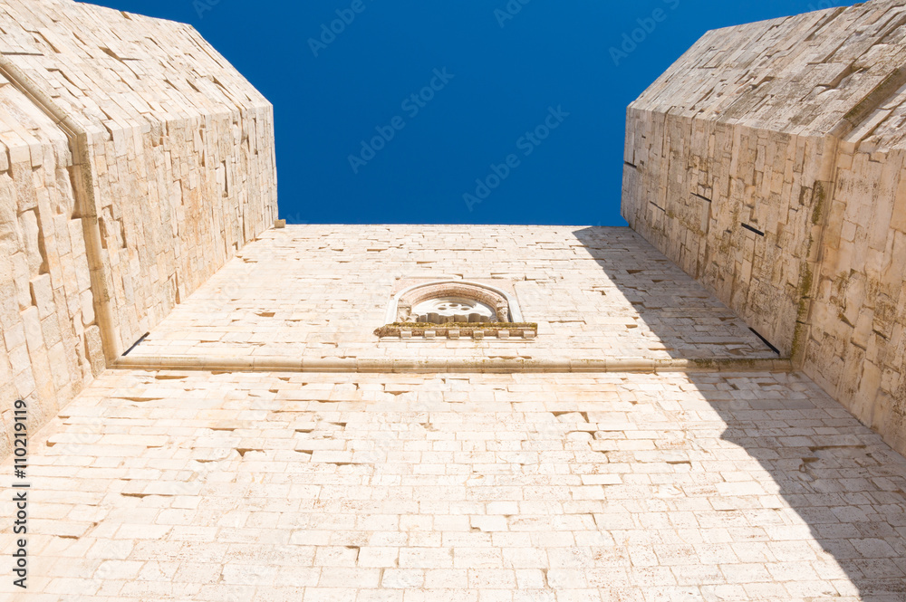 Castel del Monte in Puglia Italy - Ancient window in medieval ...