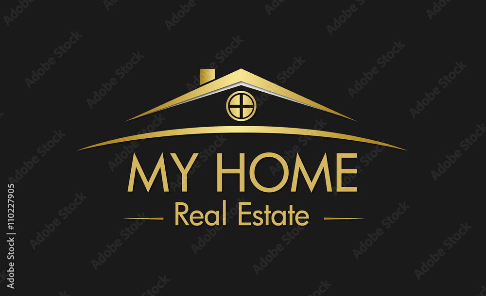 My Home Real Estate Logo Stock Vector | Adobe Stock