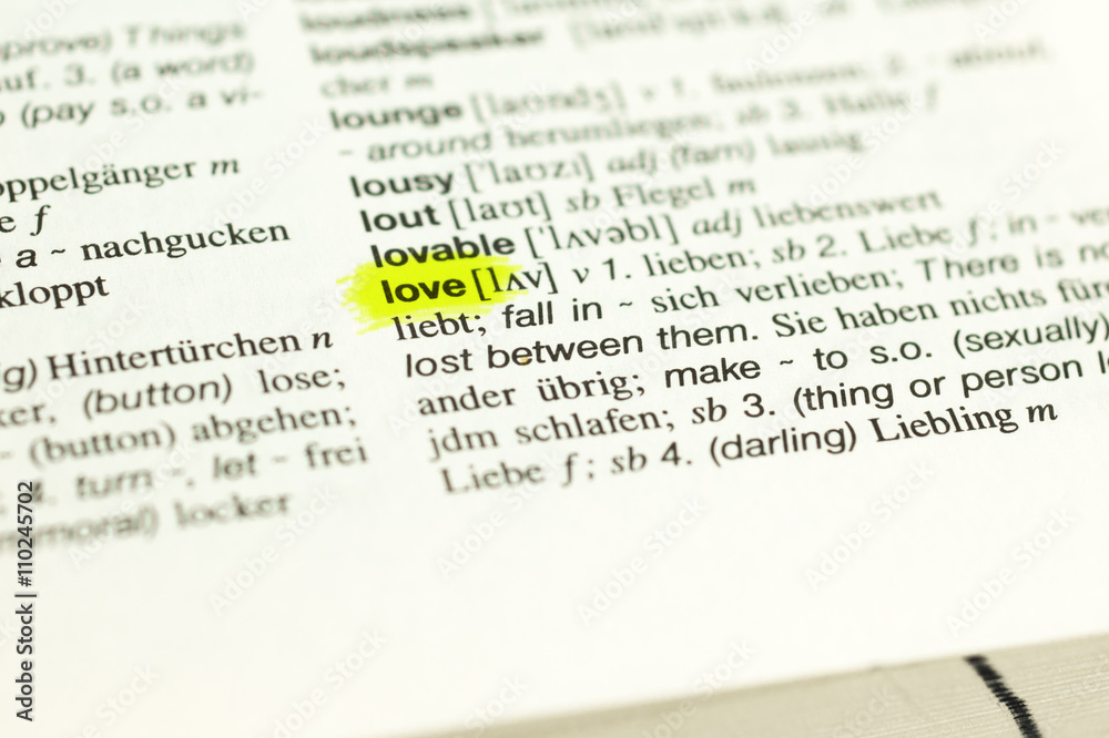 The Word Love In German