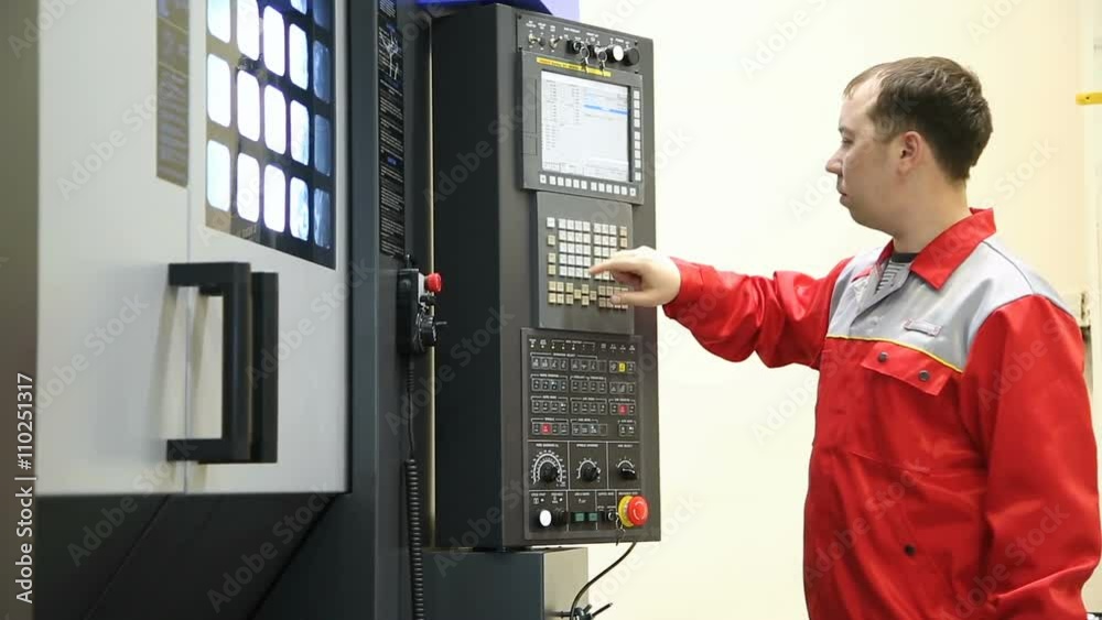 CNC operator machine Stock Video | Adobe Stock