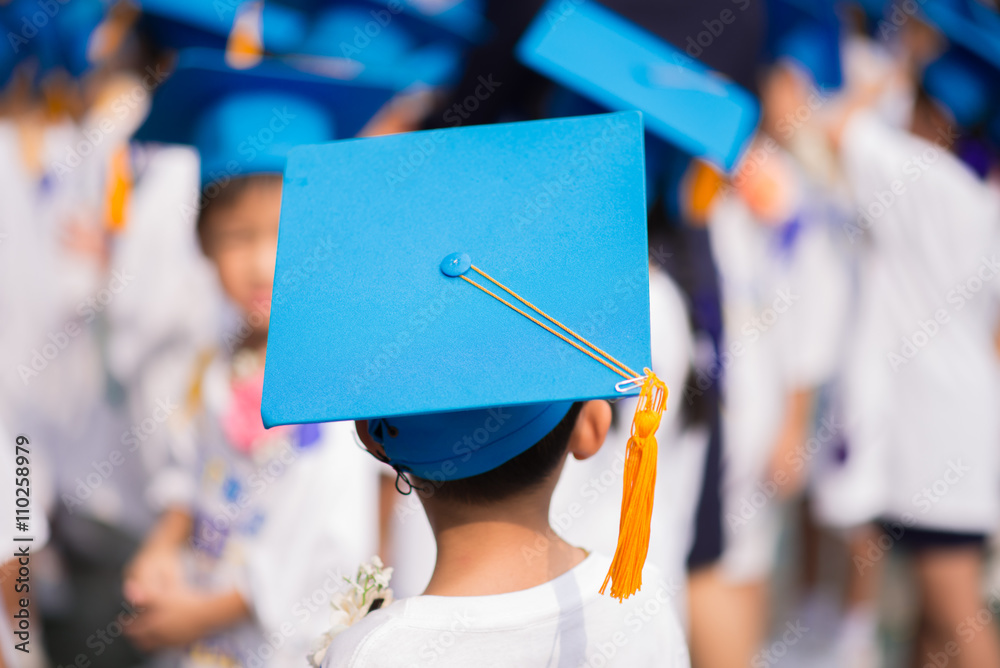 Little boy graduated at kindergarten school Stock Photo | Adobe Stock