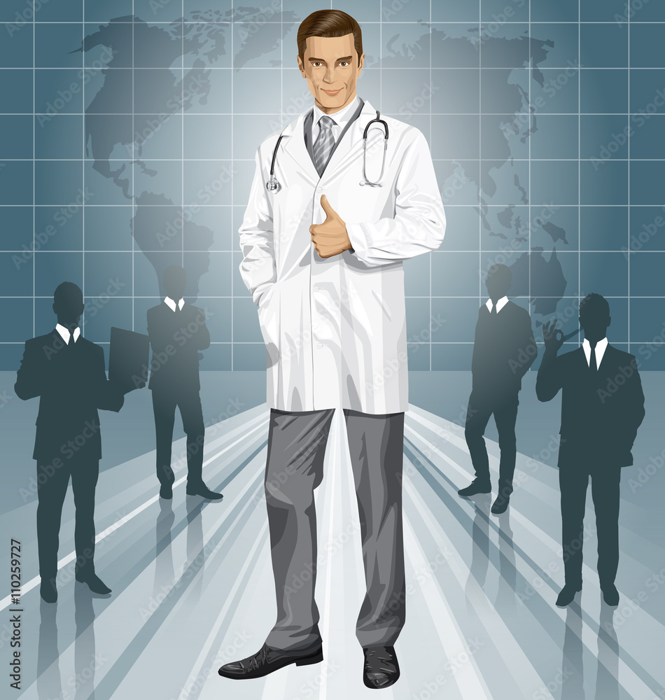 Vector Doctor With Stethoscope Stock Vector | Adobe Stock