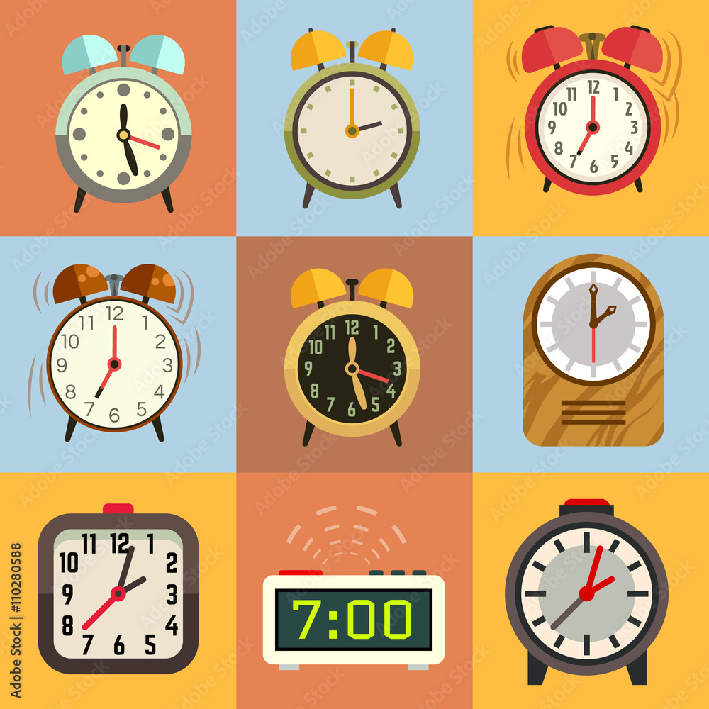 Flat Clock Icon