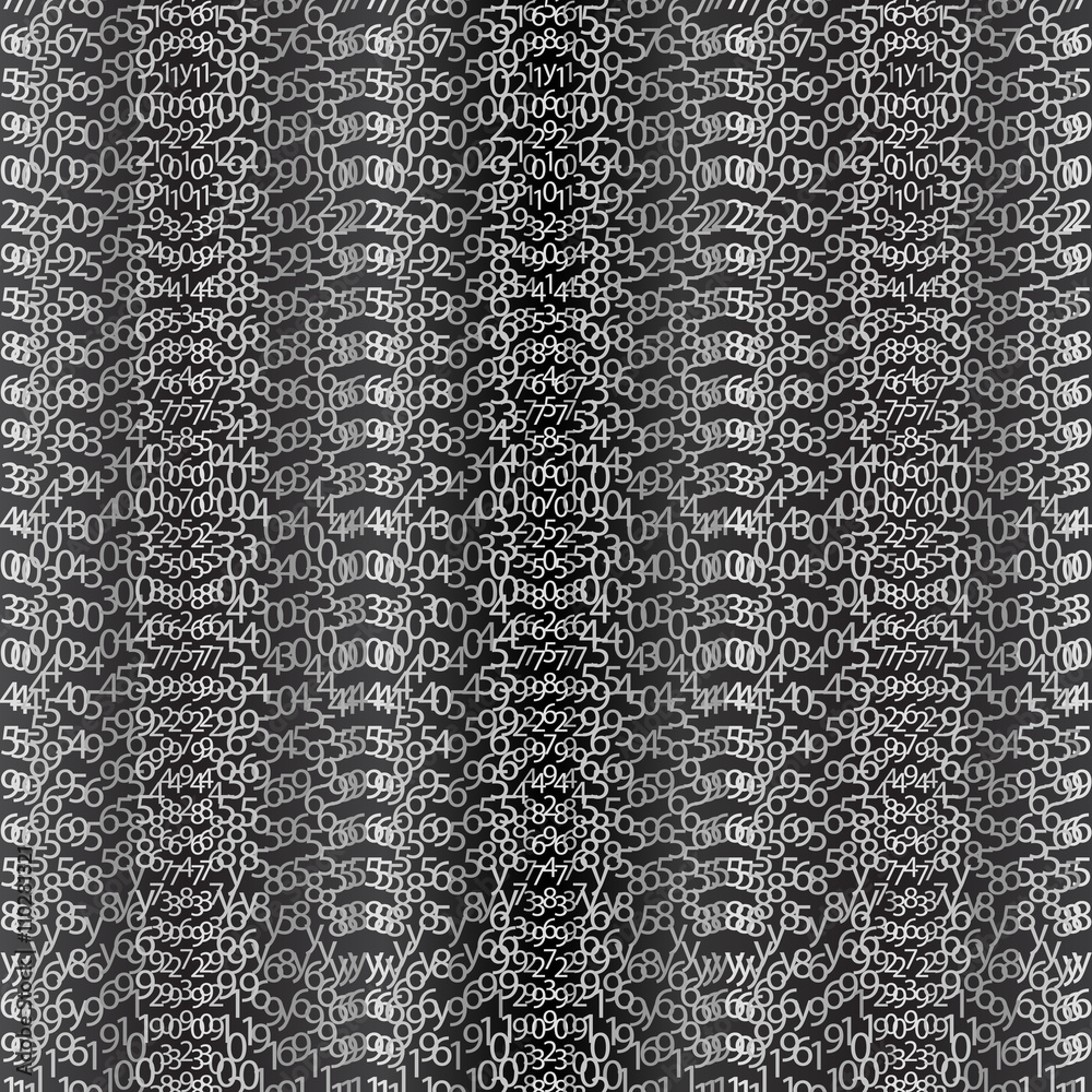 Binary Code Black And White Background With Digits On Screen Algorithm Binary Data Code