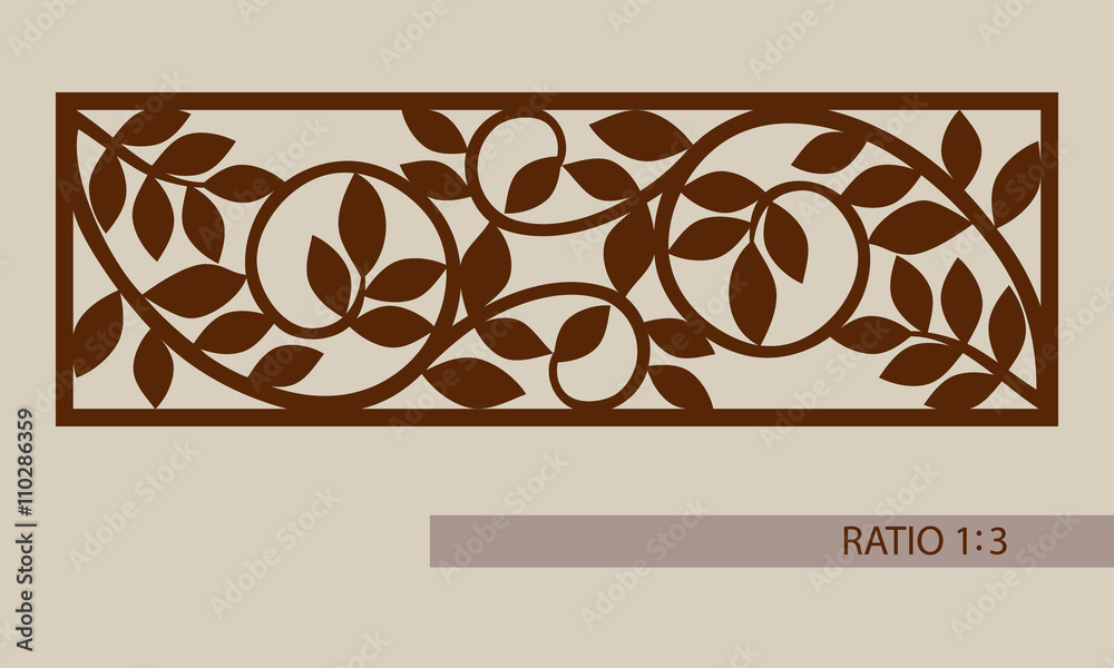 Vector Floral Pattern Stencil