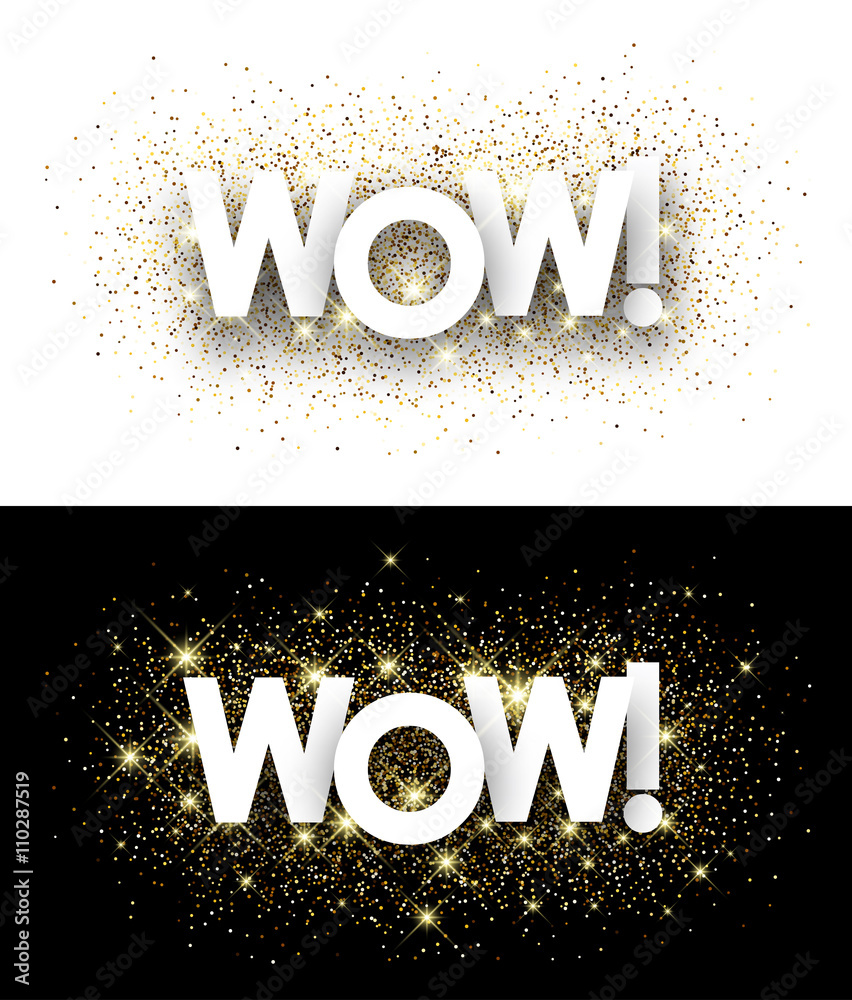 Wow paper banners. Stock Vector | Adobe Stock
